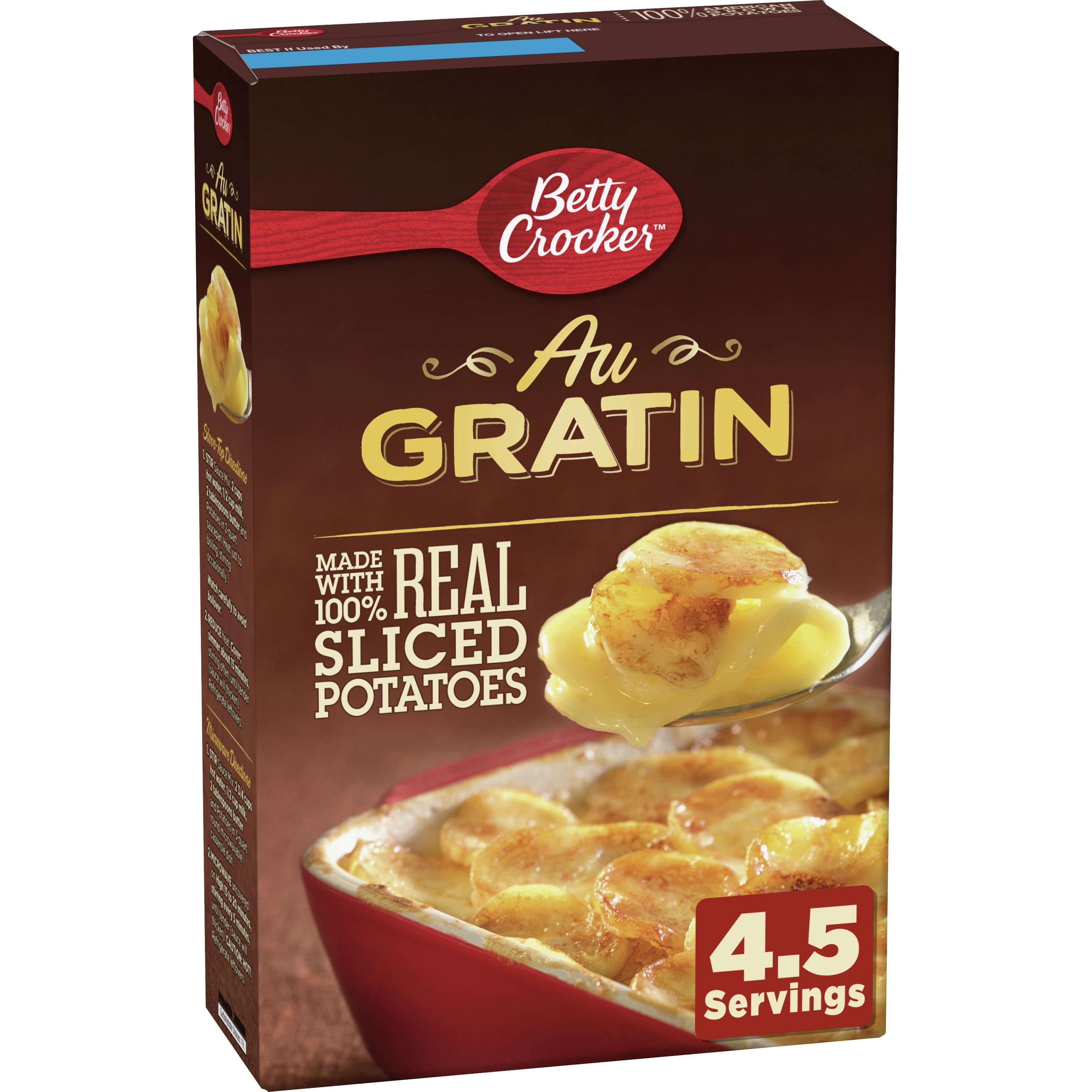 Betty Crocker Au Gratin Potatoes, Made with Real Cheese, 4.7 oz ...
