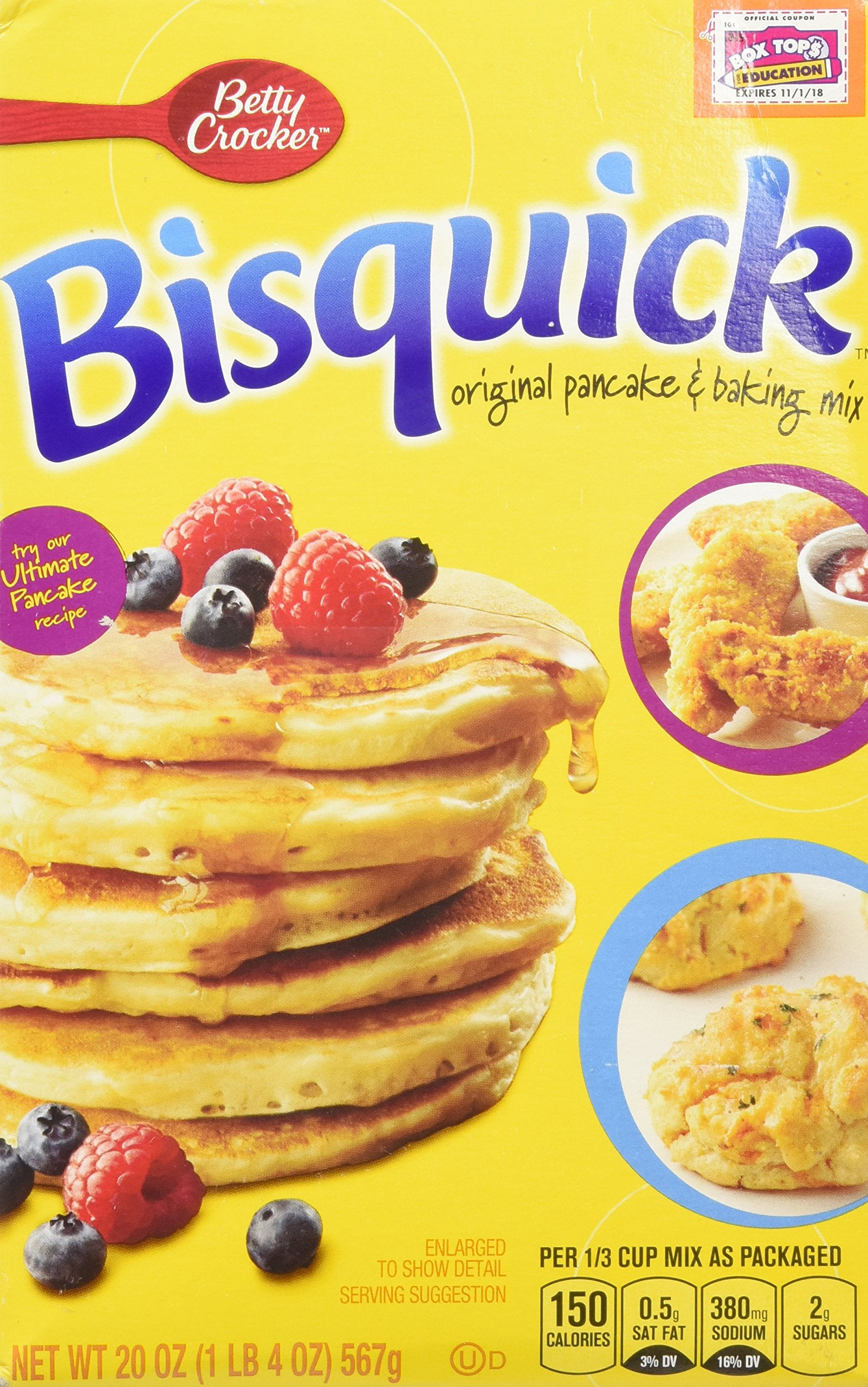 Betty Crocker Bisquick Pancake And Baking Mix, Original, Makes About 30 ...