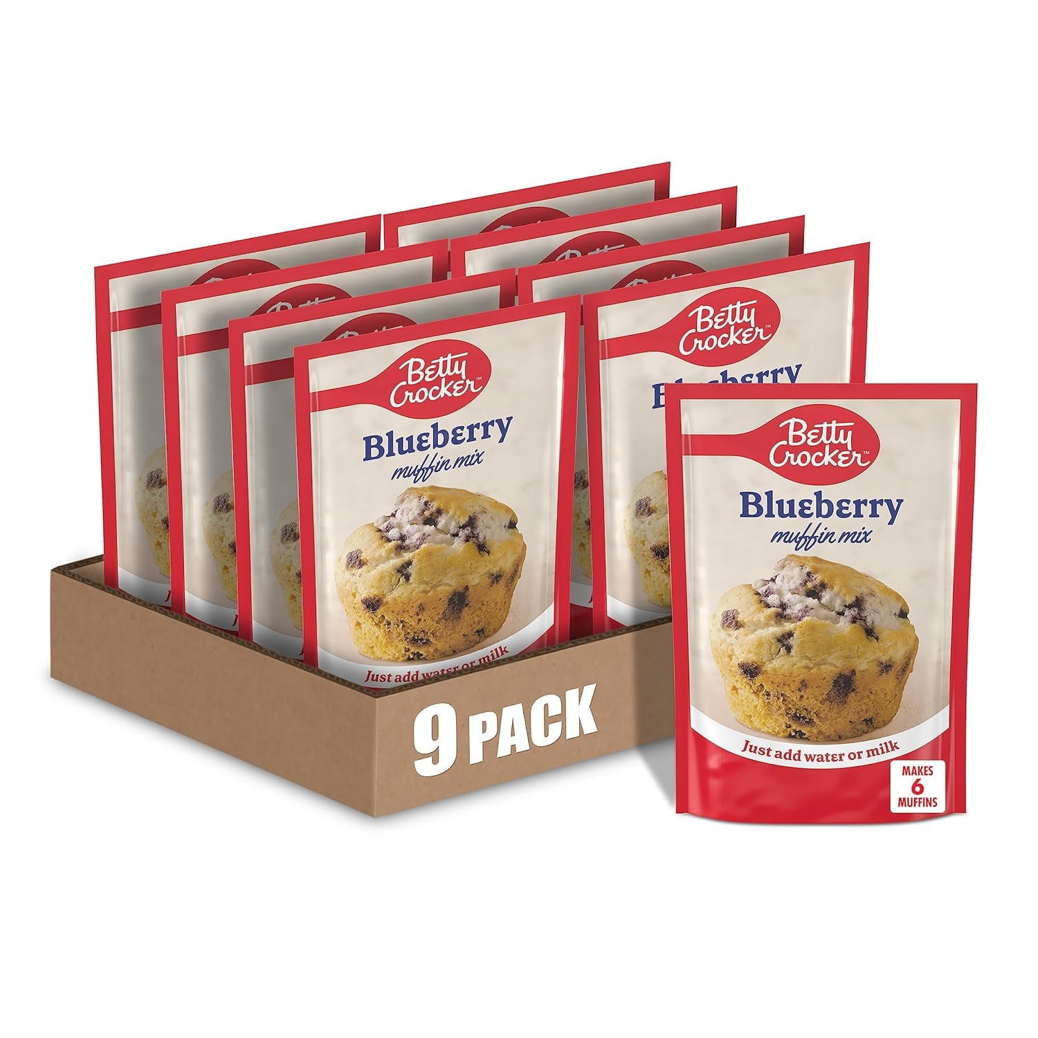 Betty Crocker Blueberry Muffin GGA1 Mix, 6.5 oz (Pack of 9) - Walmart.com