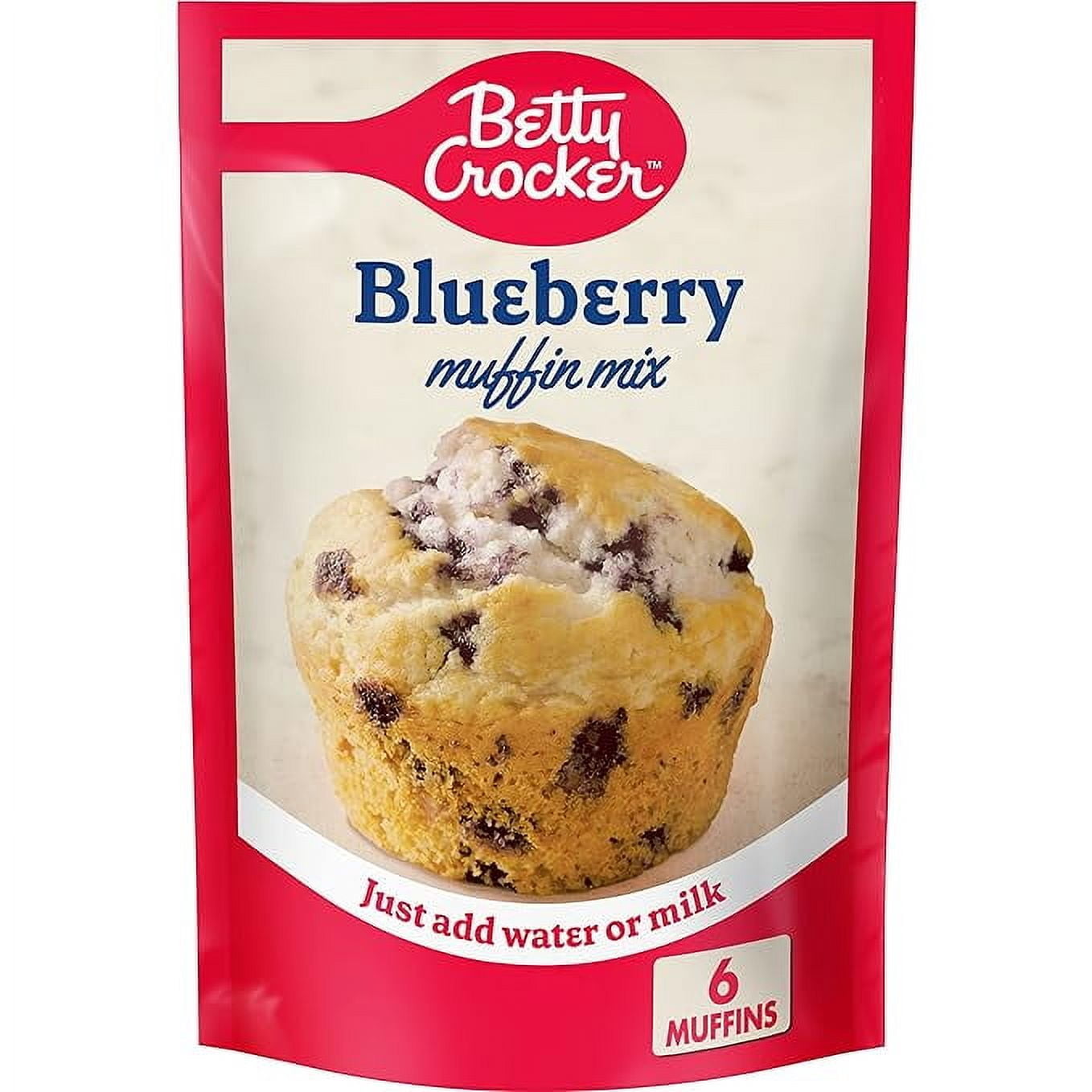 Betty Crocker Blueberry Muffin Mix, 6.5 oz ( Pack of 2 ) - Walmart ...