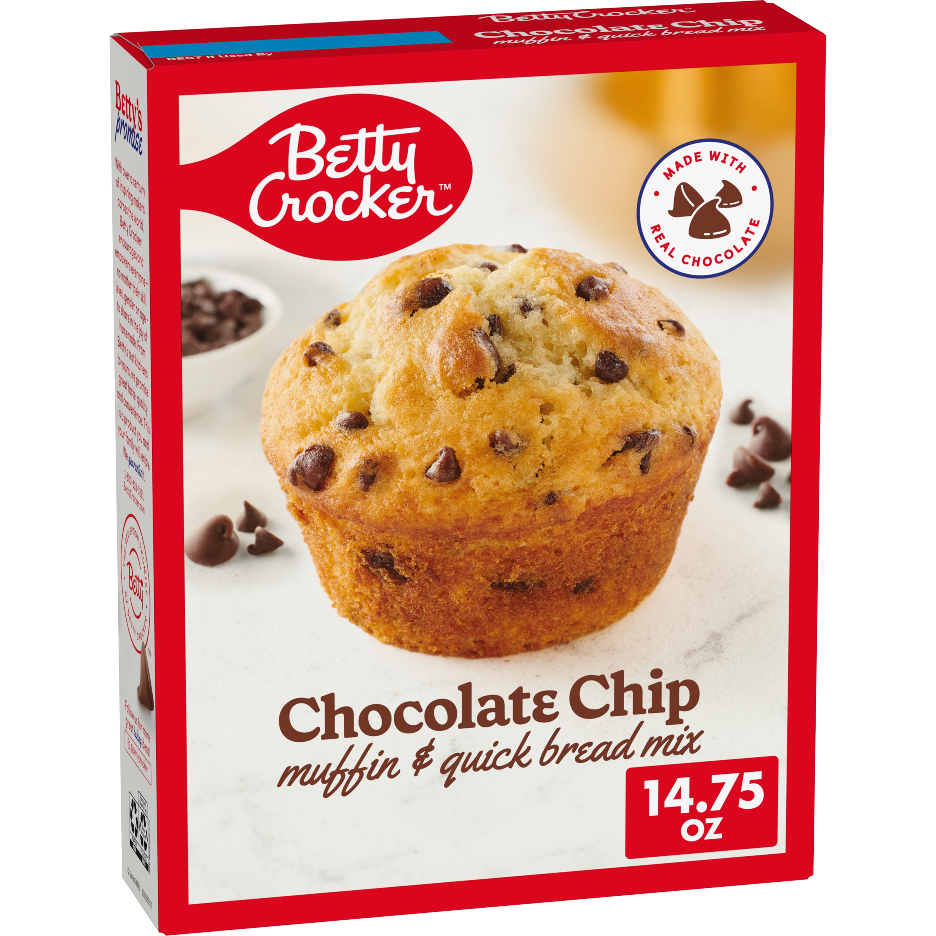 Betty Crocker Chocolate Chip Muffin and Quick Bread Mix, 14.75 oz ...