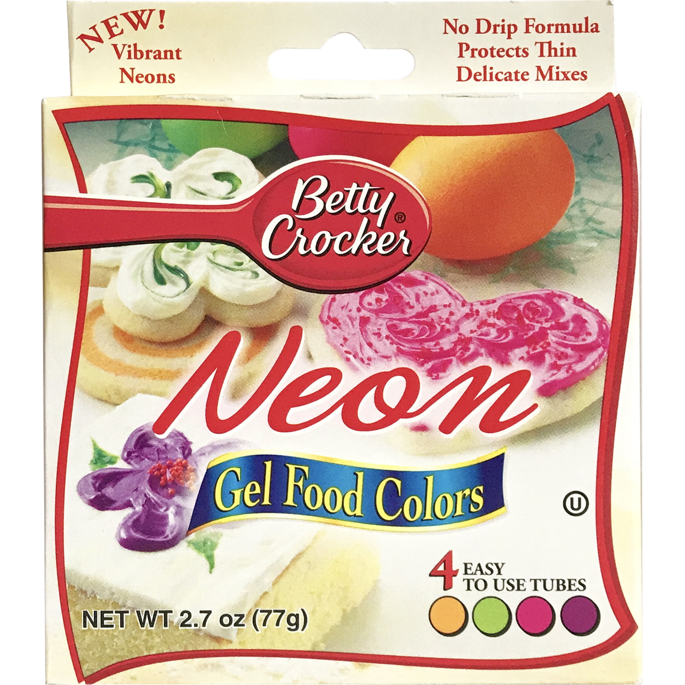 Betty Crocker Decorating Gel Food Color, Neon Colors, 2.7 Ounces ...