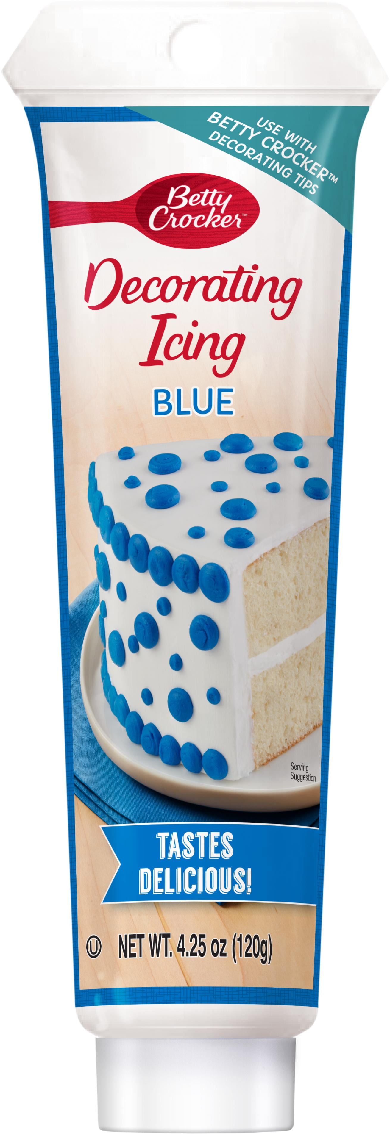 Betty Crocker Decorating Icing Tube, Blue, 4.25oz, Kosher - Walmart.com