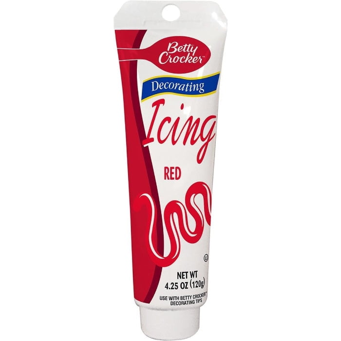 Betty Crocker Decorating Icing Tube, Red, 4.25oz - Walmart.com