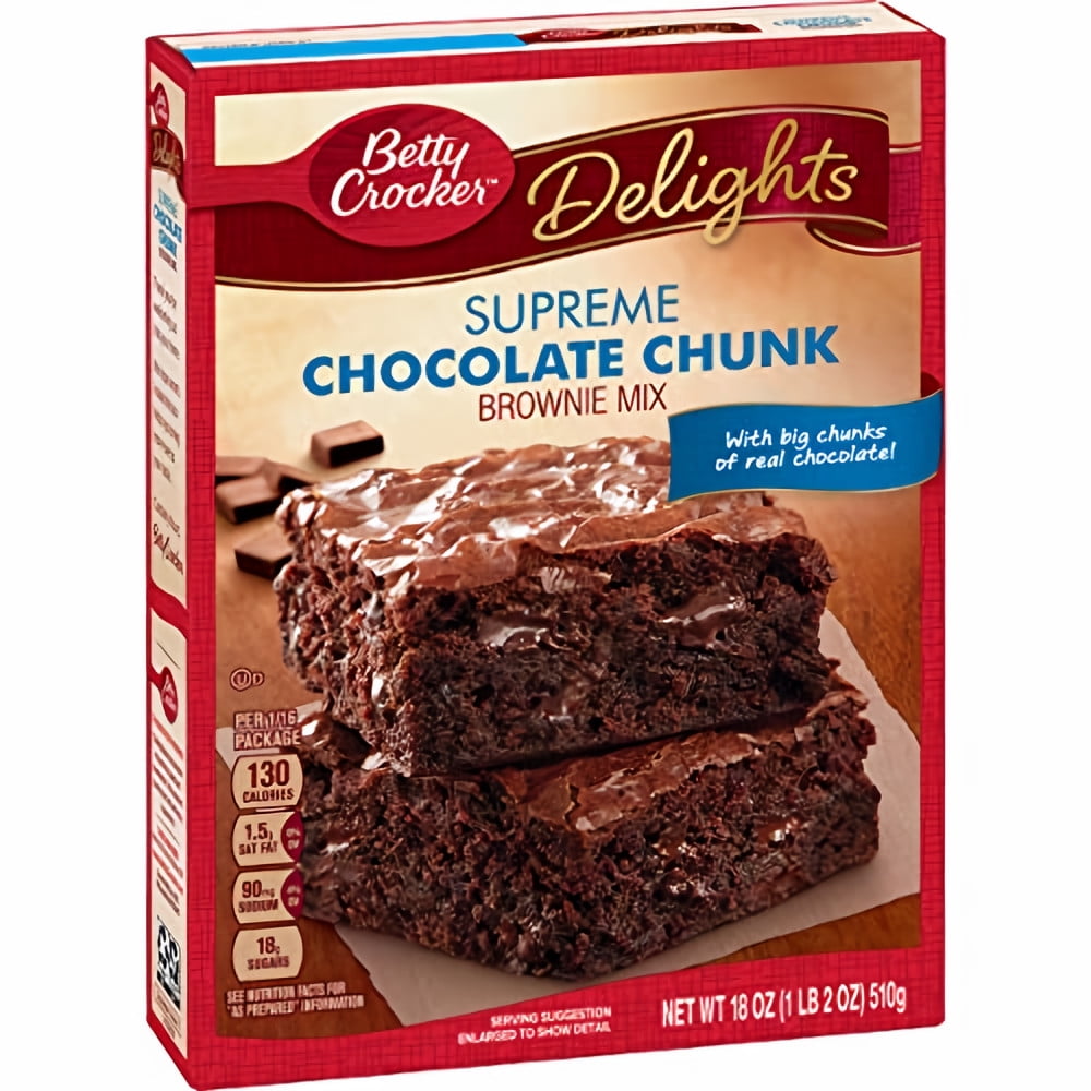 Betty Crocker Delights Brownie Mix Supreme Chocolate Chunk 18 oz (Pack ...