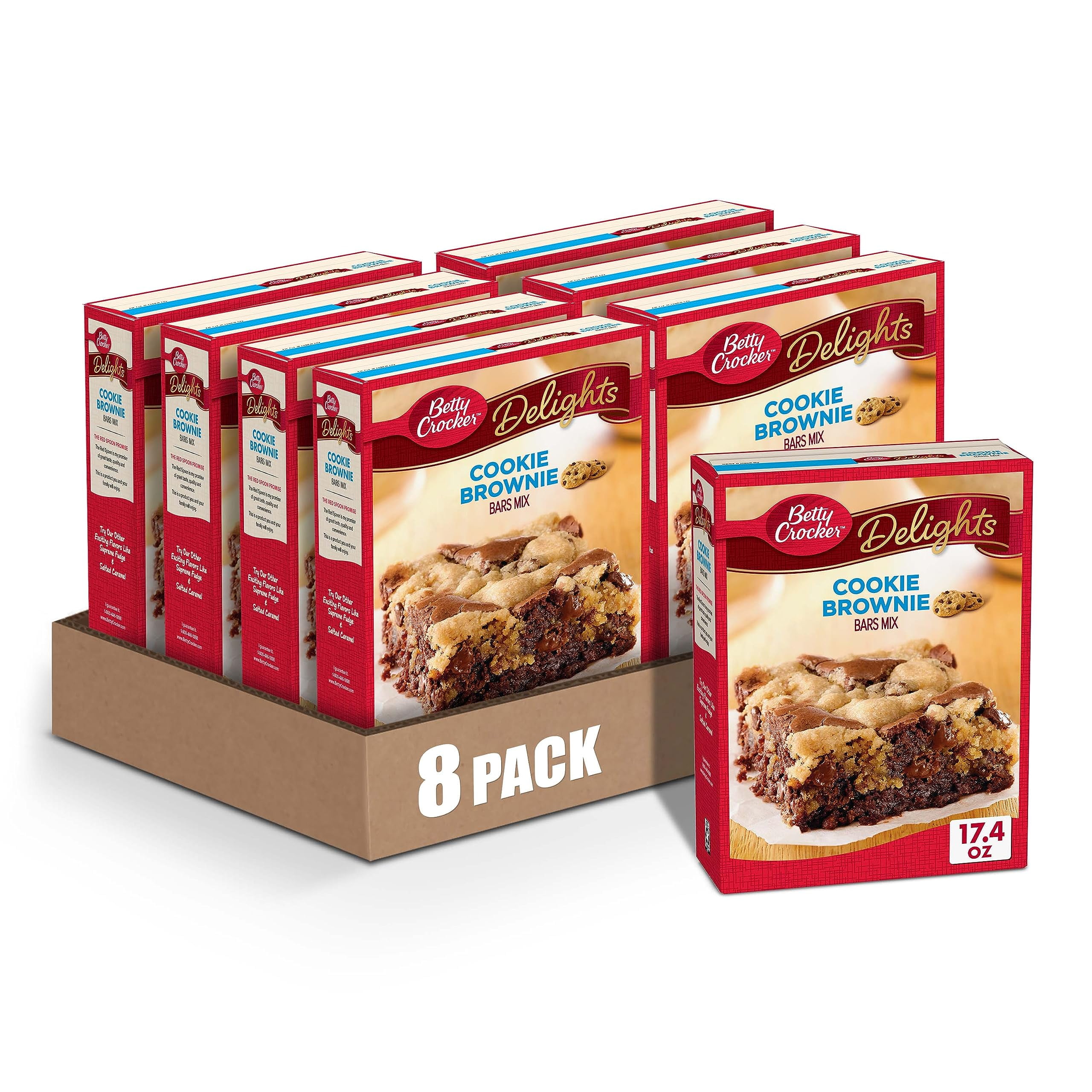 Betty Crocker Delights Cookie BDF32 Brownie Bar Mix, 17.4 oz. (Pack of ...