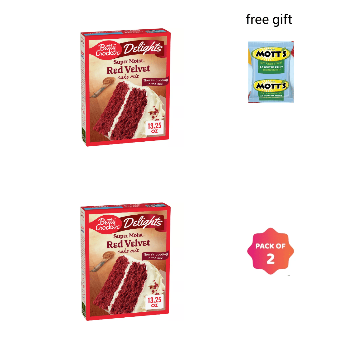 Betty Crocker Delights Red Velvet Super Moist Cake Mix - 13.25oz PACK ...