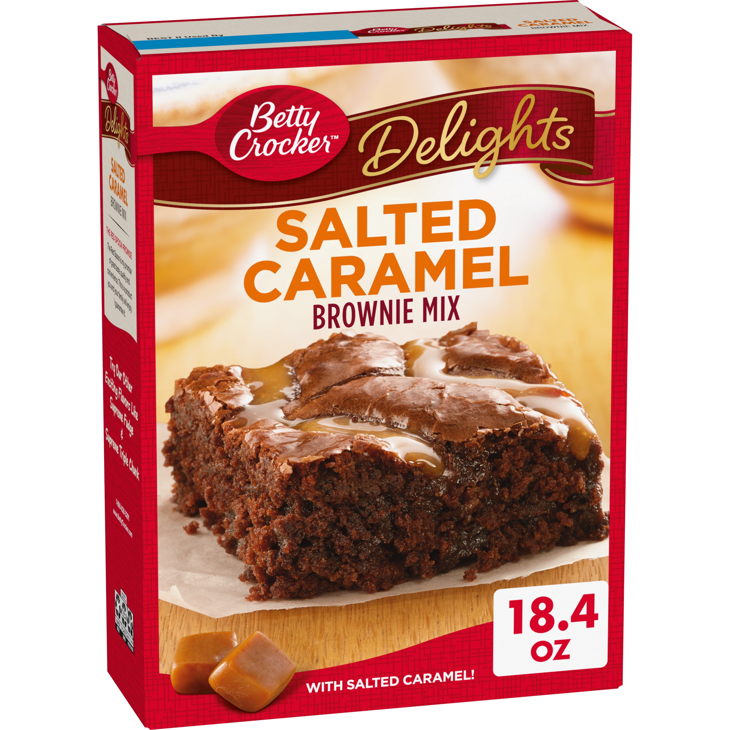 Betty Crocker Delights Salted Caramel Brownie Mix, 18.4 oz. - Walmart.com
