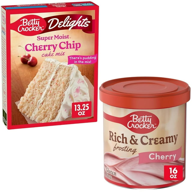 Betty Crocker Delights Super Moist Cherry Chip Cake Mix, 13.25 oz and ...