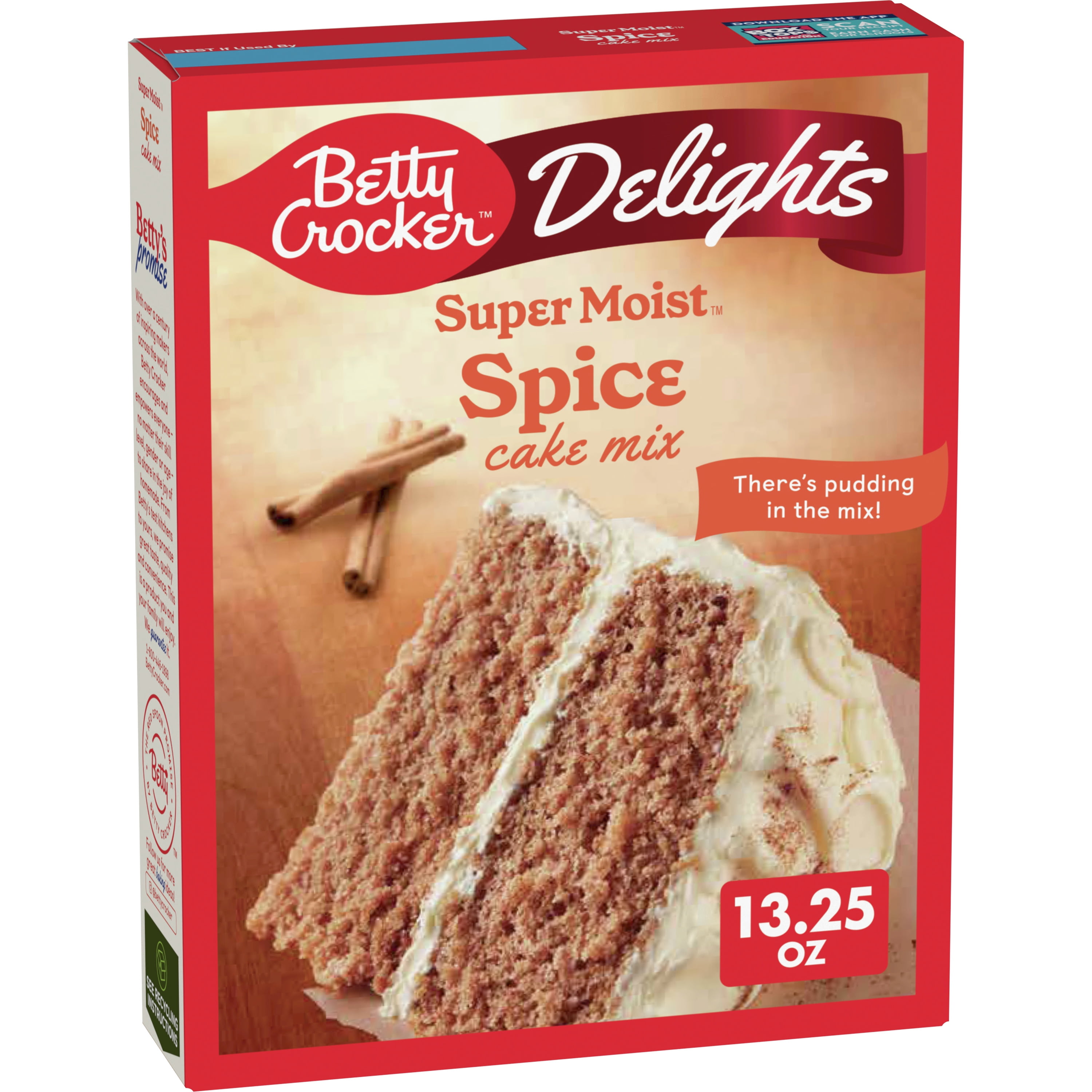 Betty Crocker Delights Super Moist Spice Cake Mix, 13.25 oz. - Walmart.com