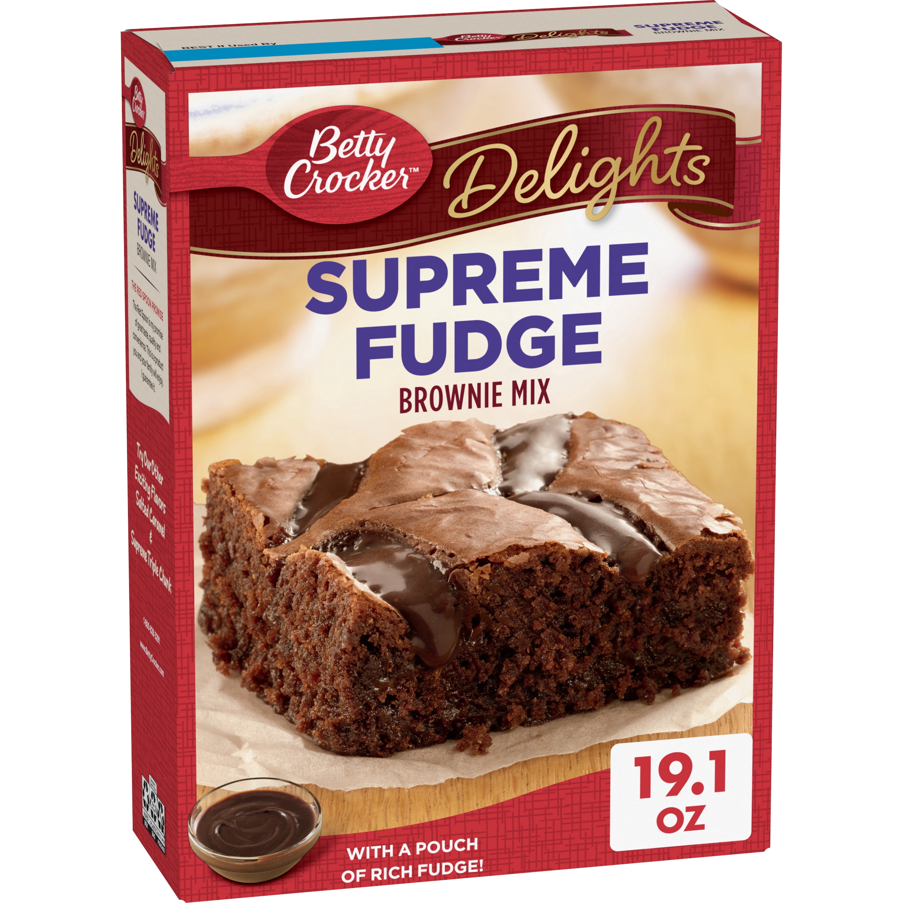 Betty Crocker Delights Supreme Fudge Brownie Mix, 19.1 oz. - Walmart.com