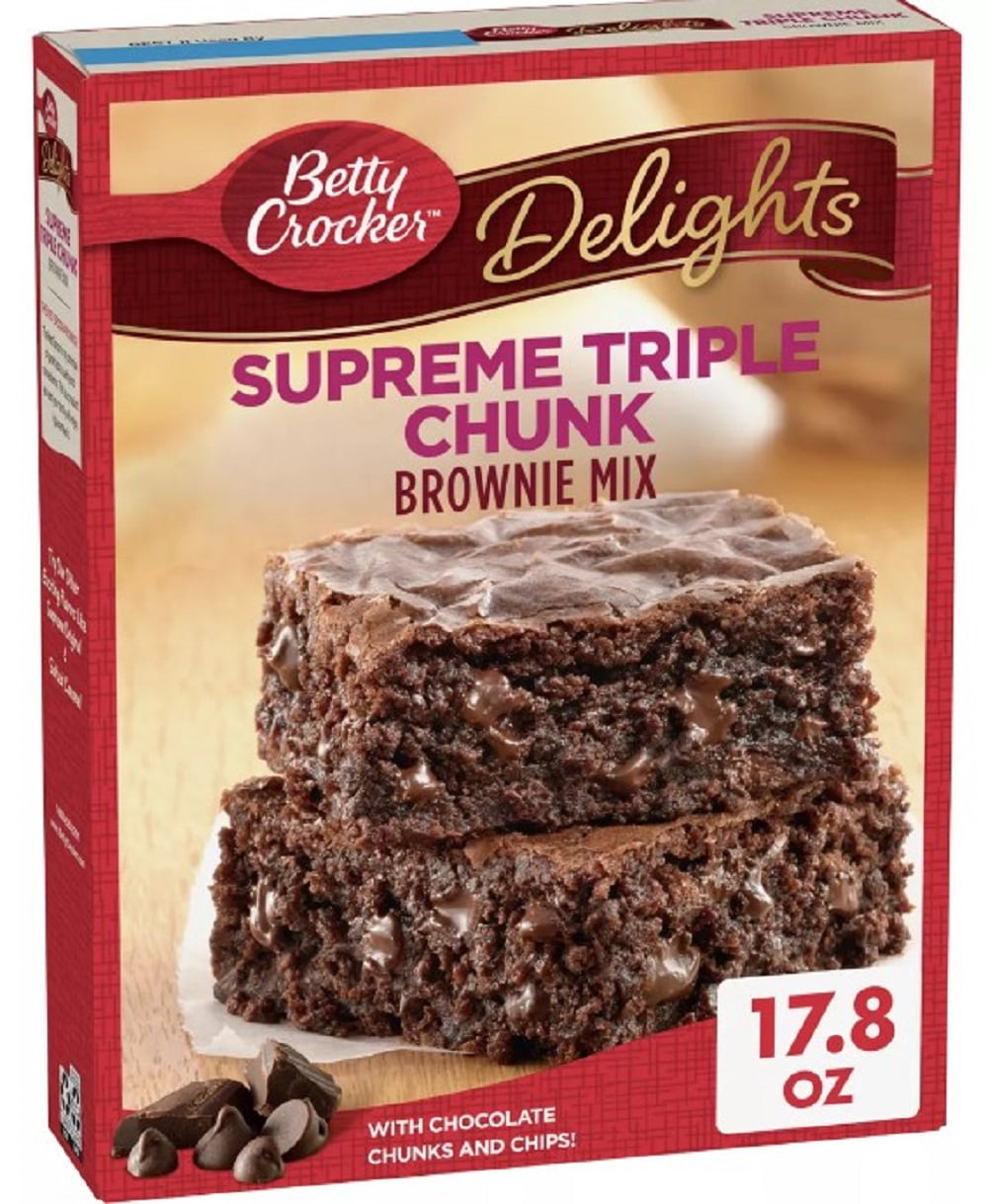 Betty Crocker Delights Triple Chunk Supreme Brownie Mix 17.8 oz Box ...