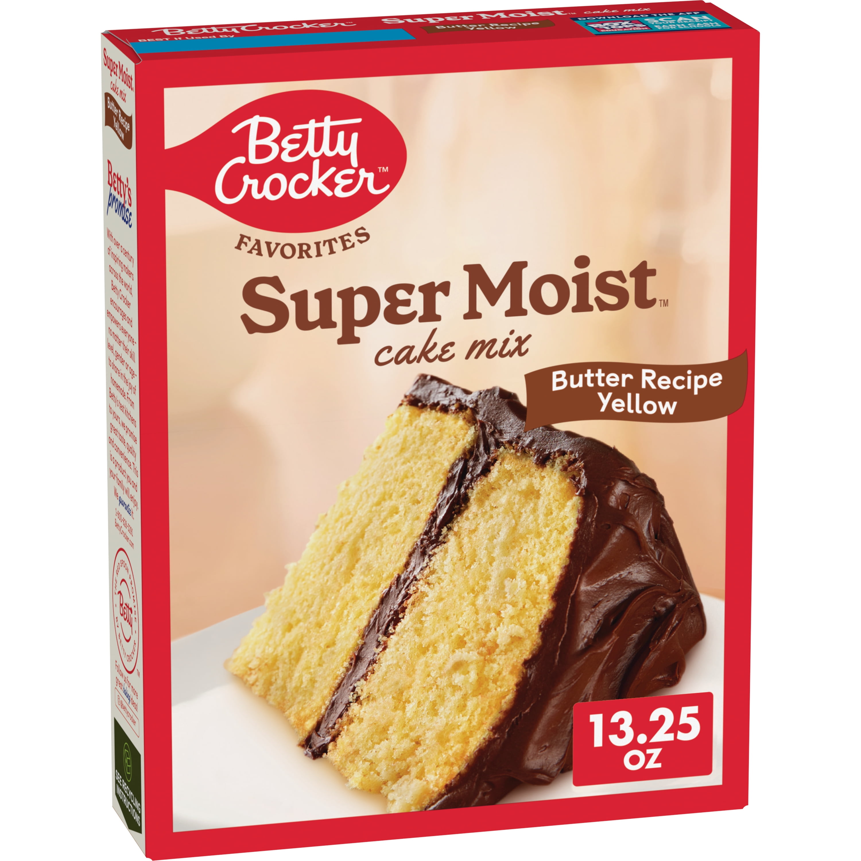 Betty Crocker Favorites Super Moist Butter Recipe Yellow Cake Mix, 13. ...