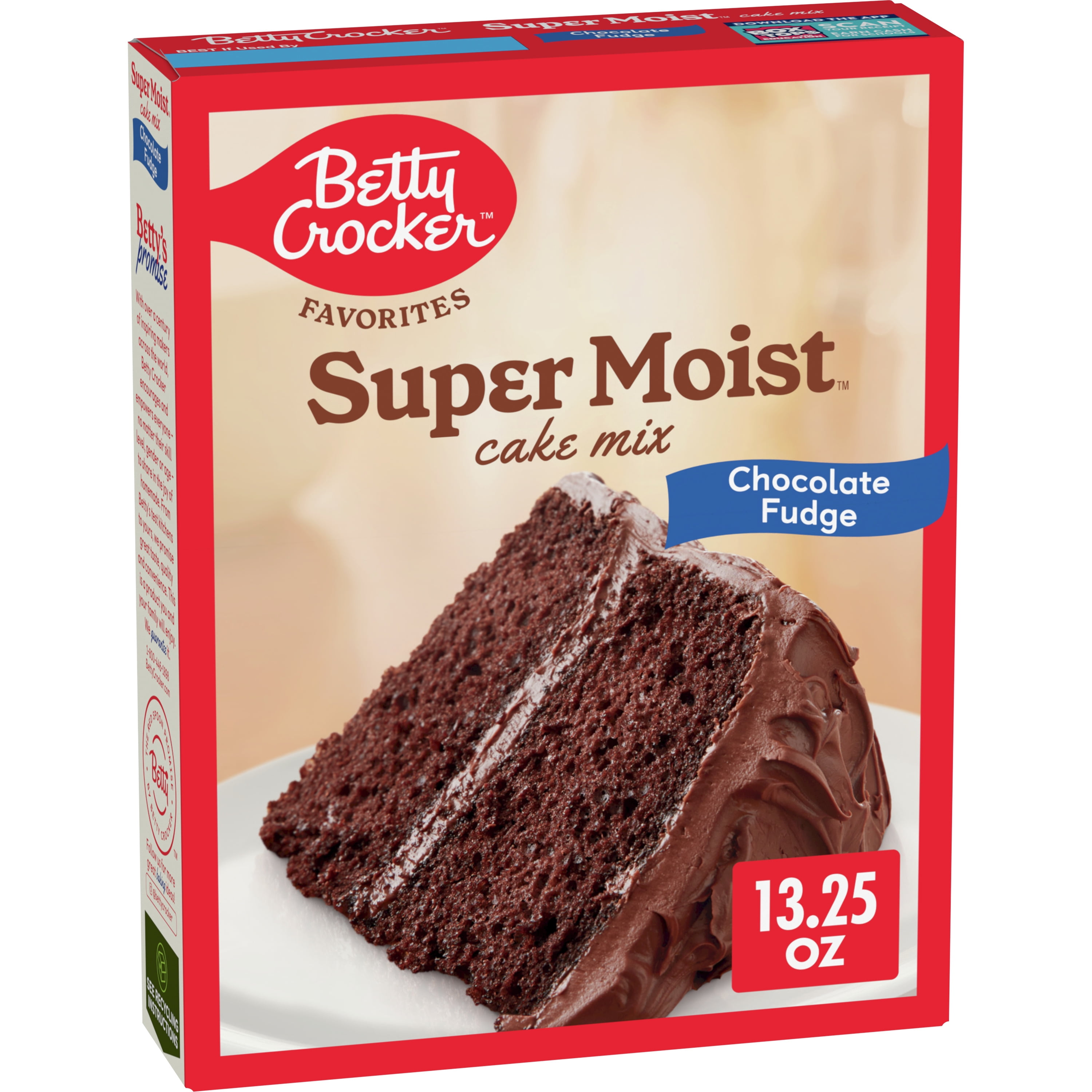 Betty Crocker Favorites Super Moist Chocolate Fudge Cake Mix, 13.25 oz ...