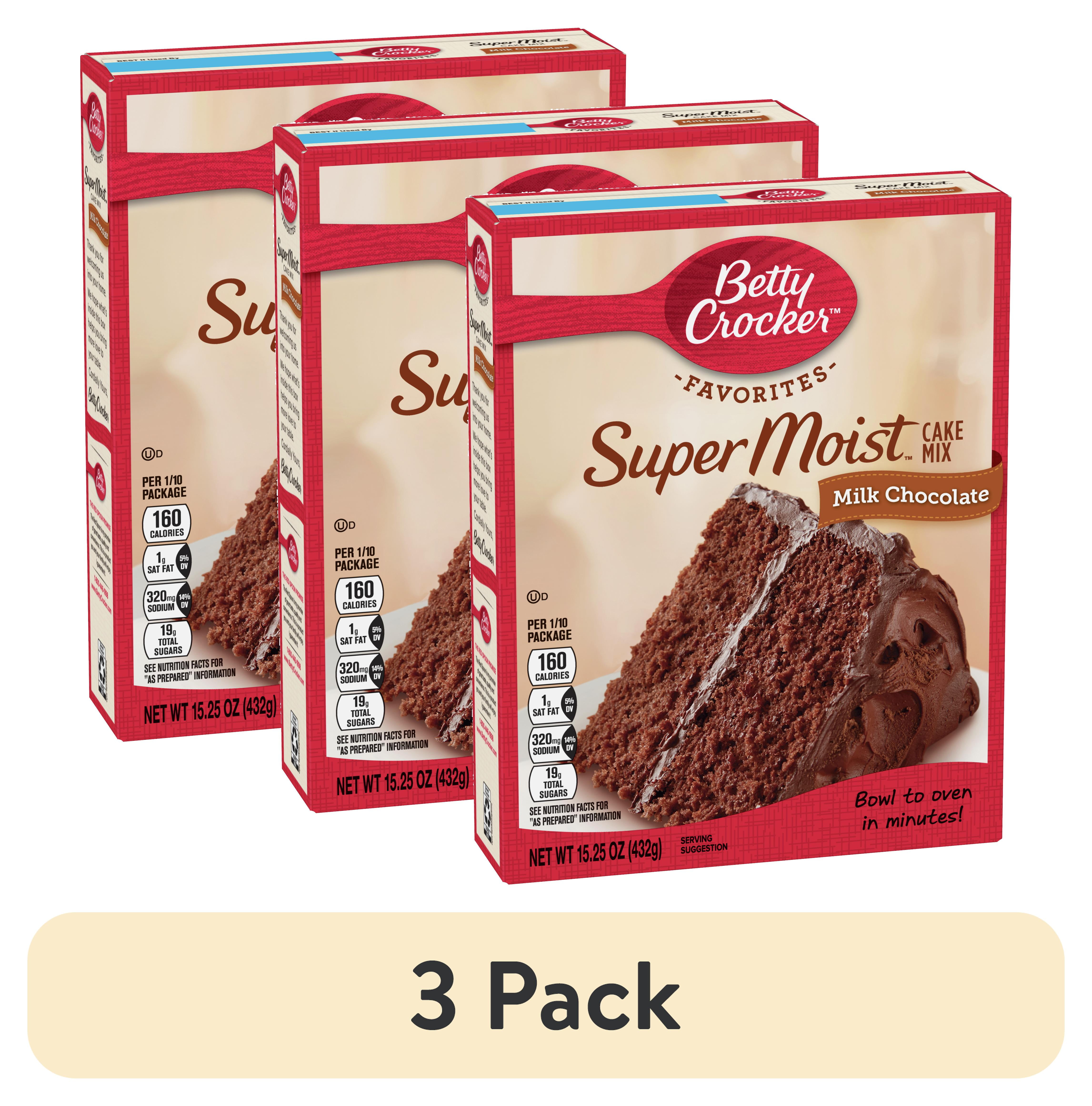 (3 pack) Betty Crocker Favorites Super Moist Milk Chocolate Cake Mix ...