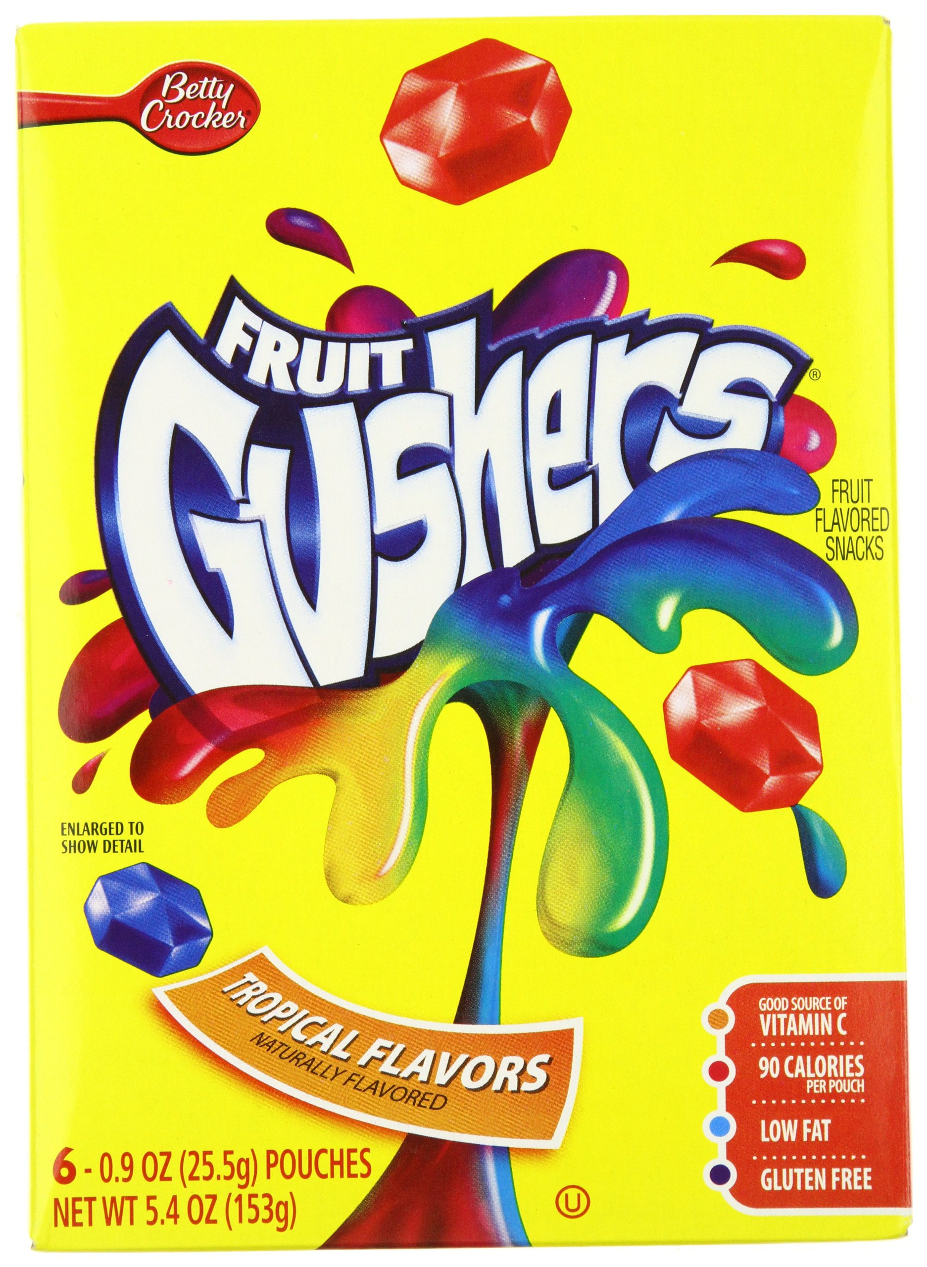 Betty Crocker Fruit Gushers AKF18 Fruit Flavored Snacks, Tropical ...