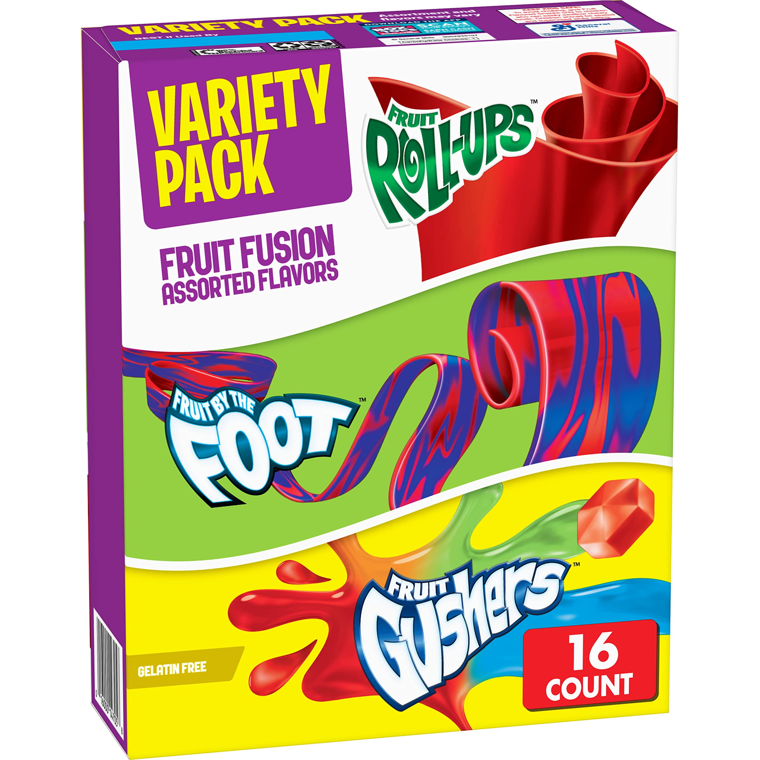Betty Crocker Fruit Roll-Ups, Fruit By The Foot, Gushers, Snacks ...