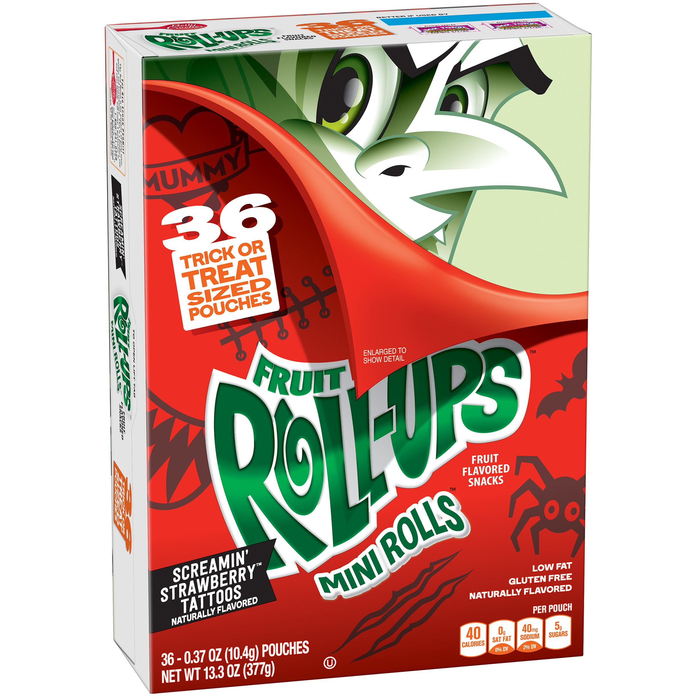 Betty Crocker Fruit SCH4 Snacks Roll-Ups Mini Rolls Screamin ...