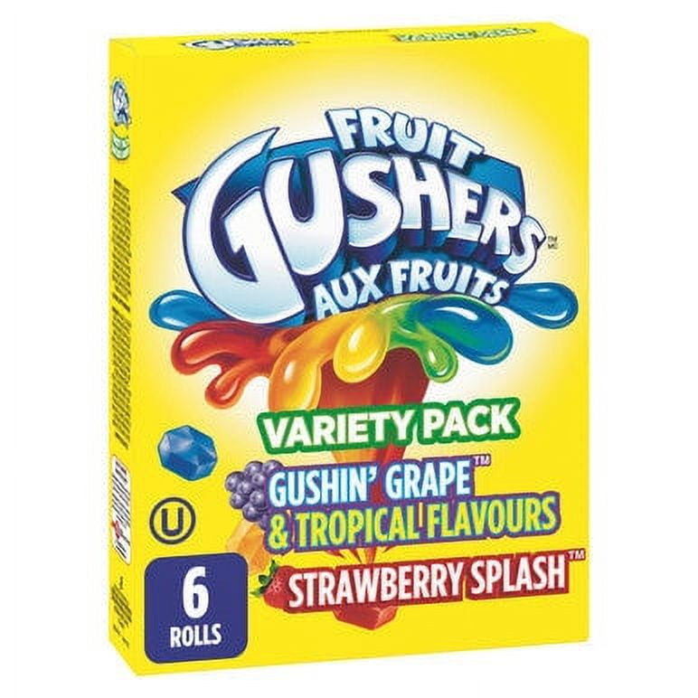 Betty Crocker Gushin Grape/Strawberry Gushers, 6ct 138g - Walmart.com