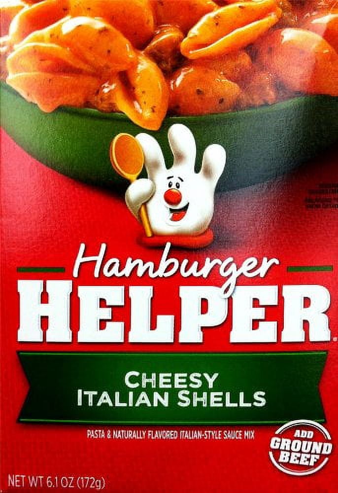 Betty Crocker Hamburger Helper Cheesy Italian Shells, 6.1 oz (Pack of 2 ...