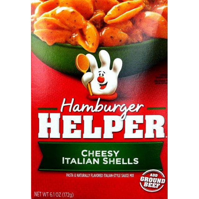 Betty Crocker Hamburger Helper Cheesy Italian Shells, 6.1 oz (Pack of 2 ...