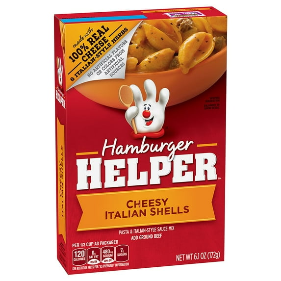 Betty Crocker Hamburger Helper Cheesy Italian Shells 6.1 oz Box (pack ...