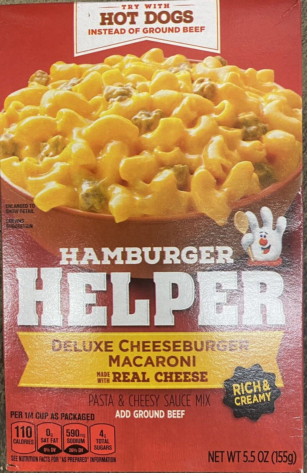 Betty Crocker Hamburger Helper DELUXE CHEESEBURGER MACARONI Sauce Mix 5 ...