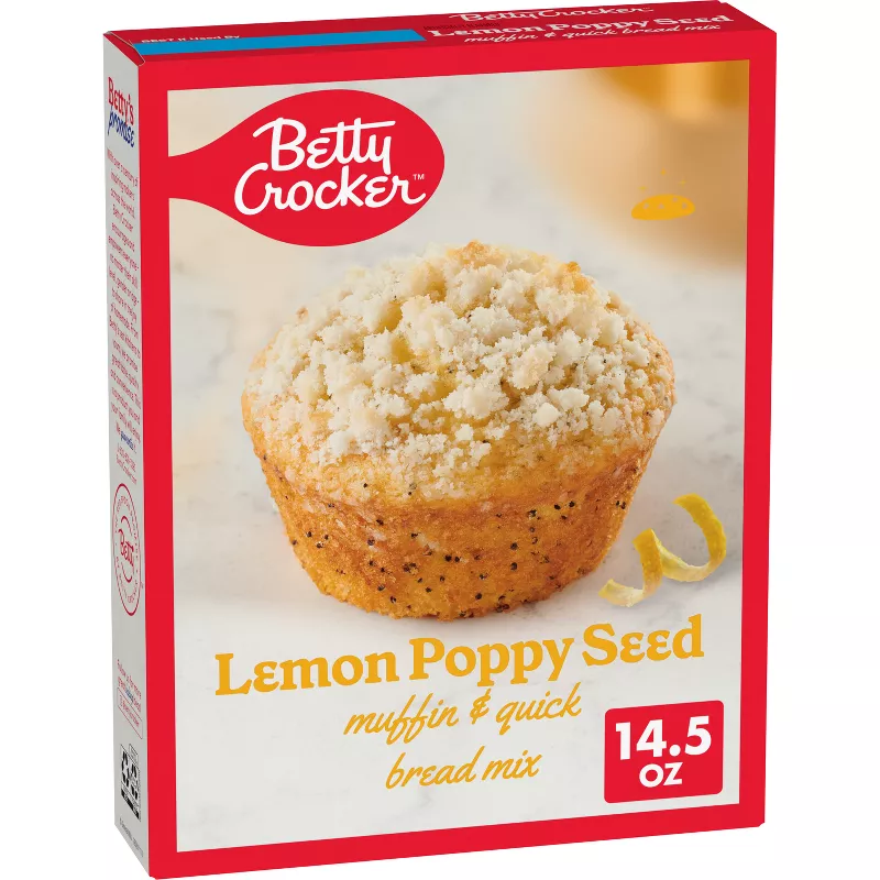 Betty Crocker Lemon Poppy Seed Muffin Mix 14.5oz (Pack of 4) - Walmart.com