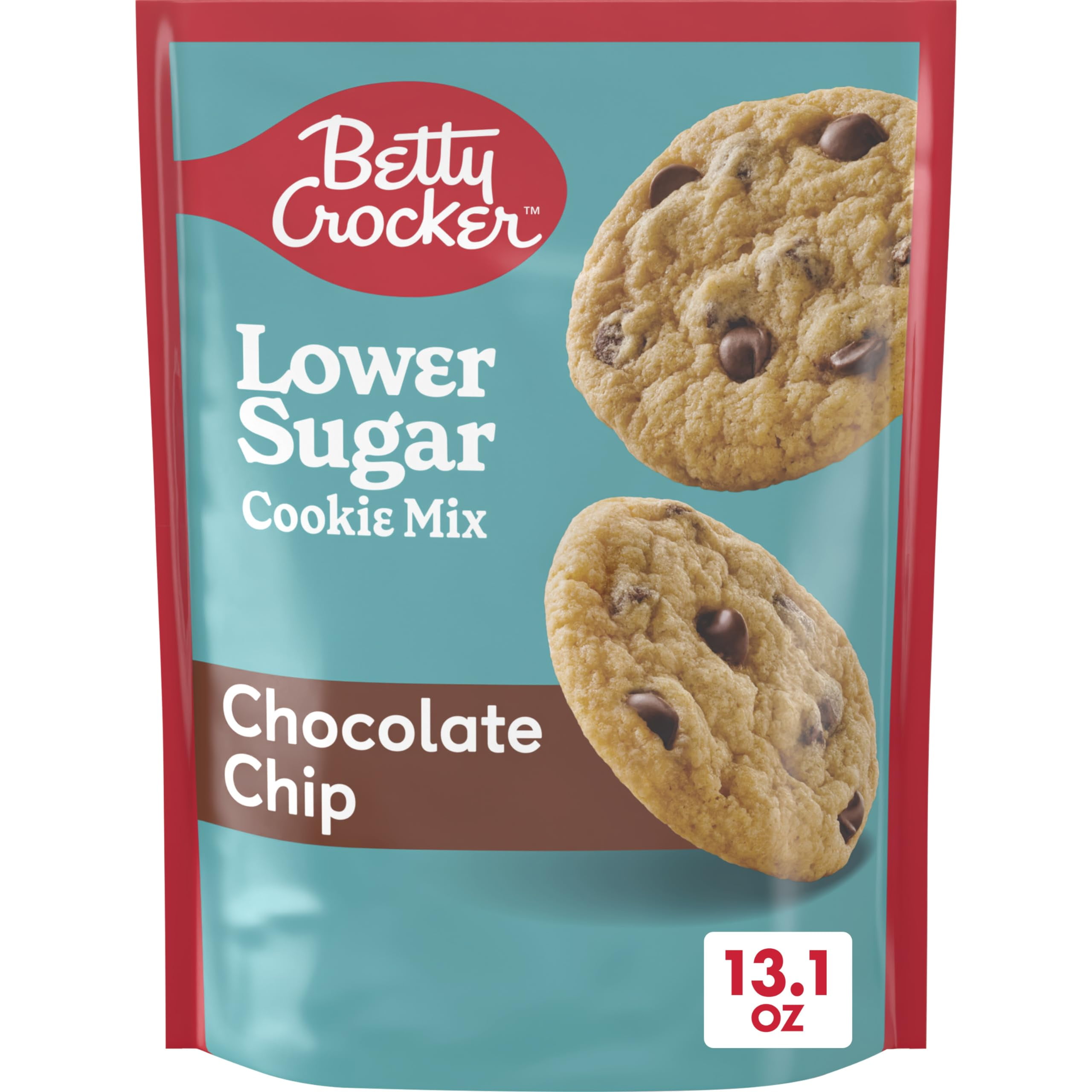Betty Crocker Lower Sugar Chocolate Chip Cookie Mix - 13.1oz - Pack of ...
