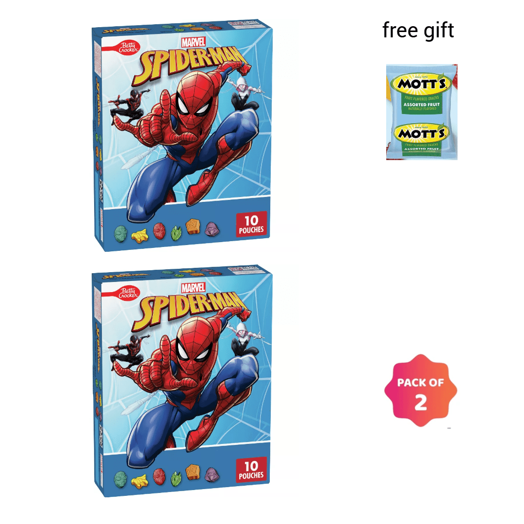Betty Crocker Marvel Spider-Man Fruit Snacks - 8oz/10ct PACK OF 2 ...