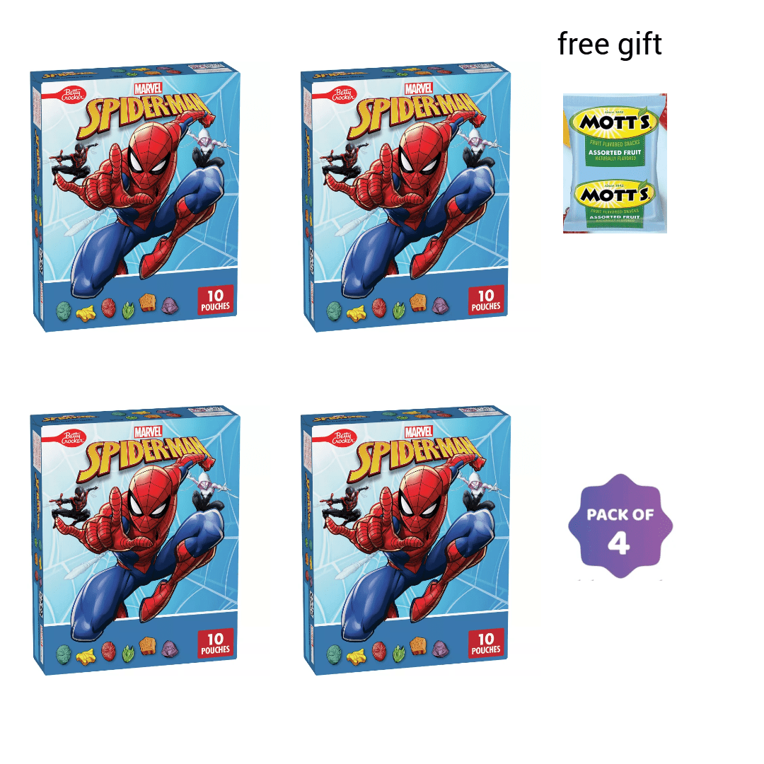 Betty Crocker Marvel Spider-Man Fruit Snacks - 8oz/10ct PACK OF 4 ...