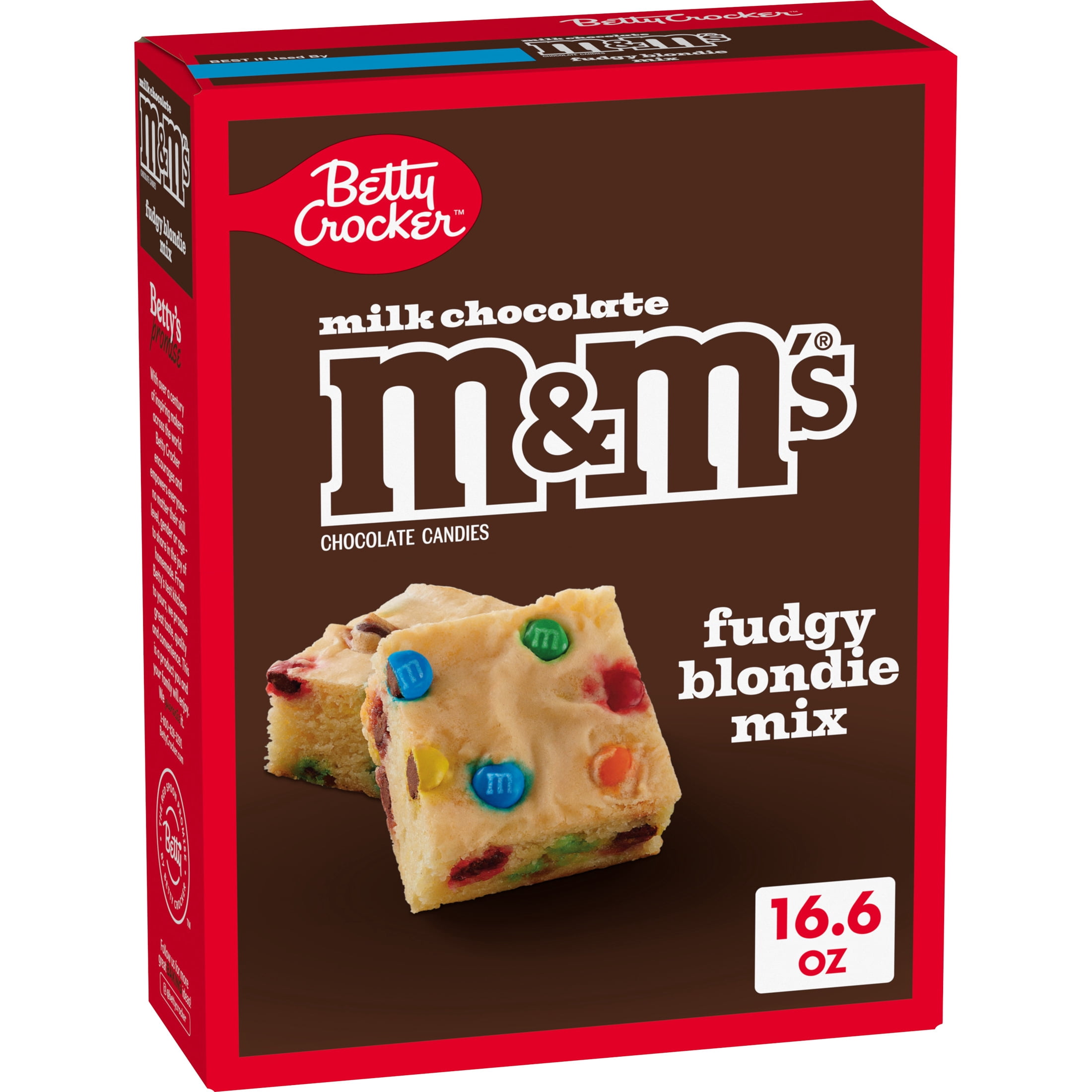 Betty Crocker Fudgy Blondie Bar Mix, with M&M'S Minis Chocolate Candies ...