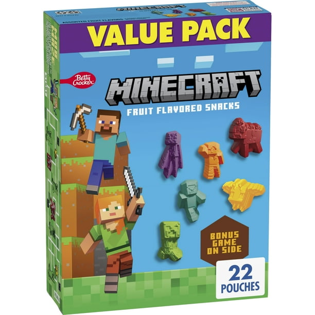 Betty Crocker Minecraft Fruit SBF3 Flavored Kids Snacks, Fat Free and ...