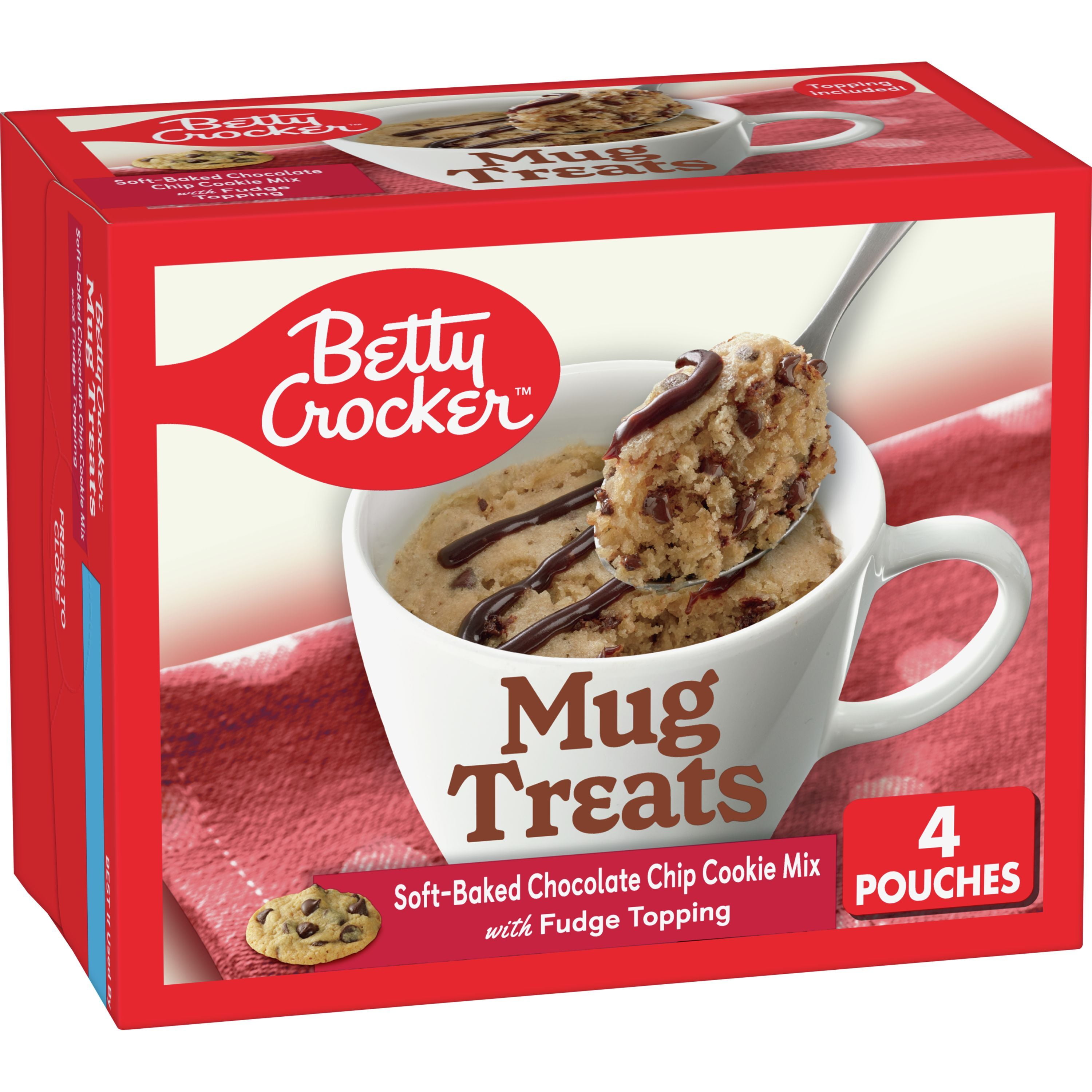 Betty Crocker Mug Treats Soft Baked Chocolate Chip Cookie Mix with Fudge Topping Walmart