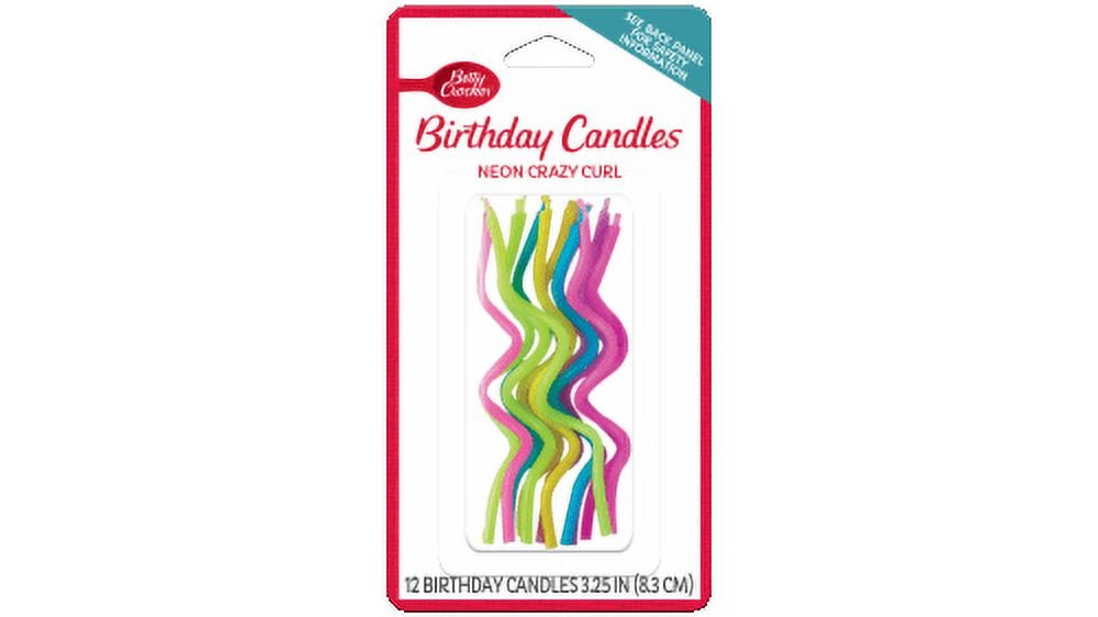 Betty Crocker Neon Crazy Curl Birthday Candles 12 ct. - Walmart.com