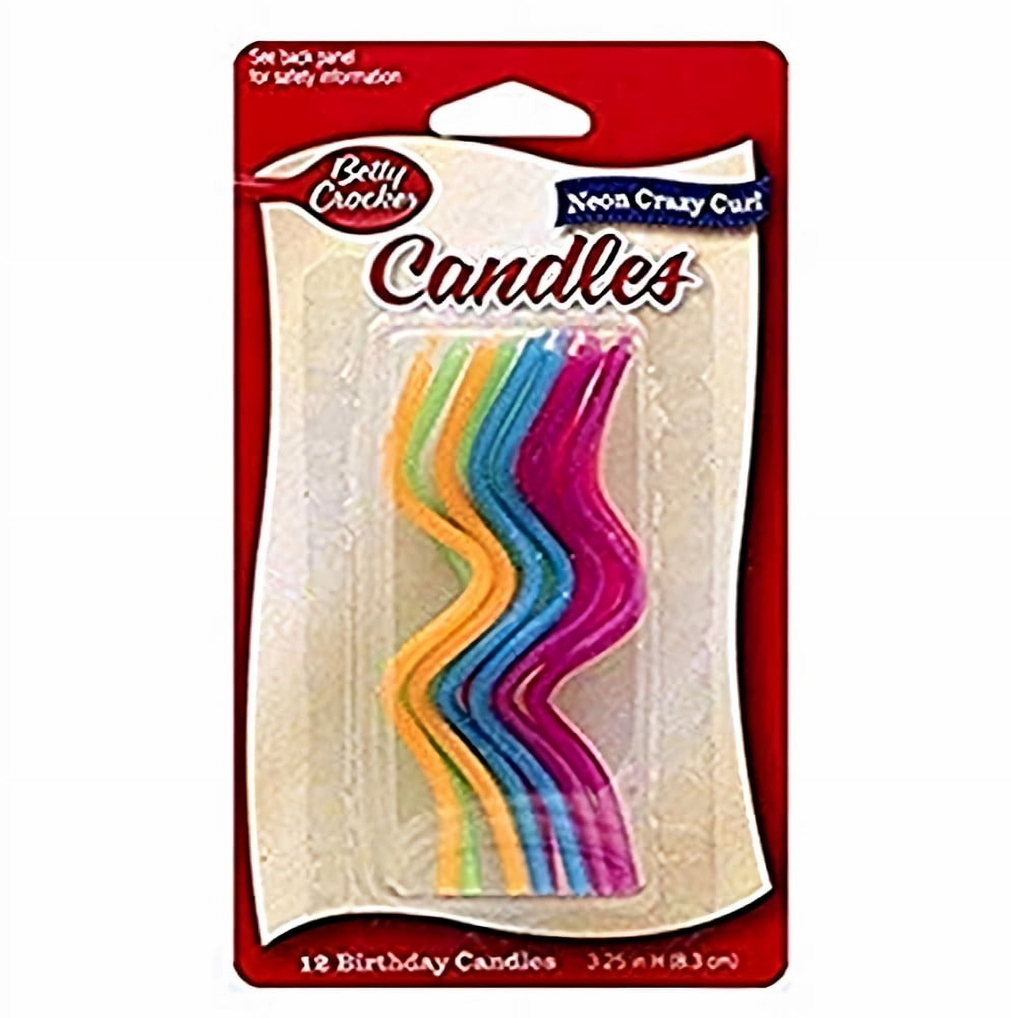 Betty Crocker Neon Crazy Curl Candle (Pack of 5) - Walmart.com
