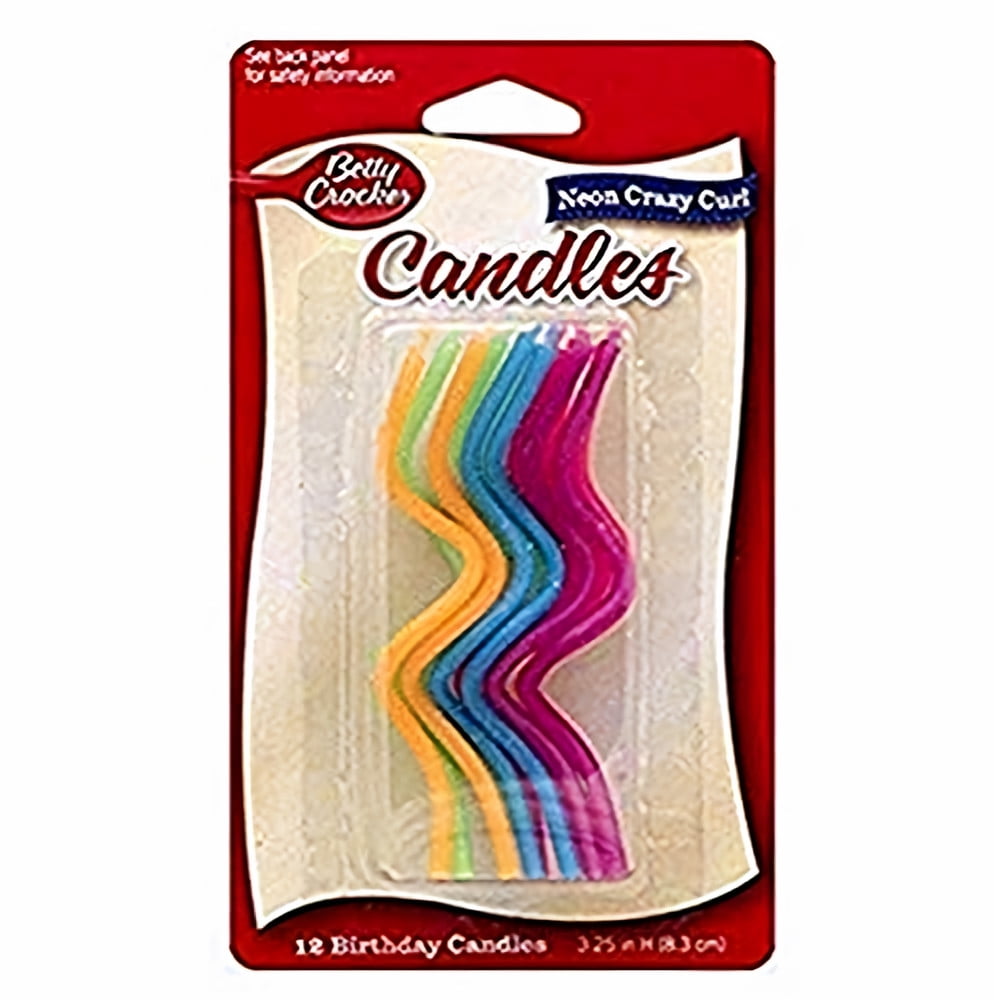 Betty Crocker Neon Crazy Curl Candle (Pack of 84) - Walmart.com