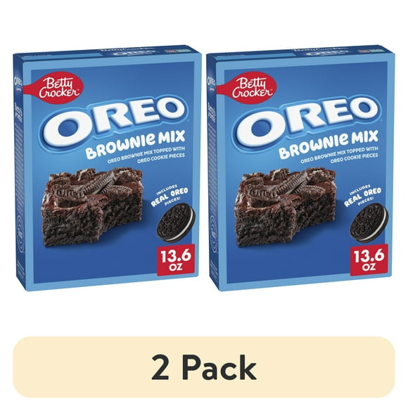 (2 pack) Betty Crocker OREO Brownie Mix, OREO Brownie Mix Topped With ...