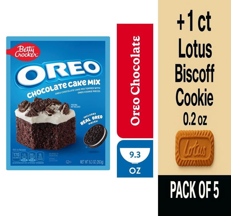 Betty Crocker OREO Chocolate Cake With OREO Cookie Pieces Baking Mix 9. ...
