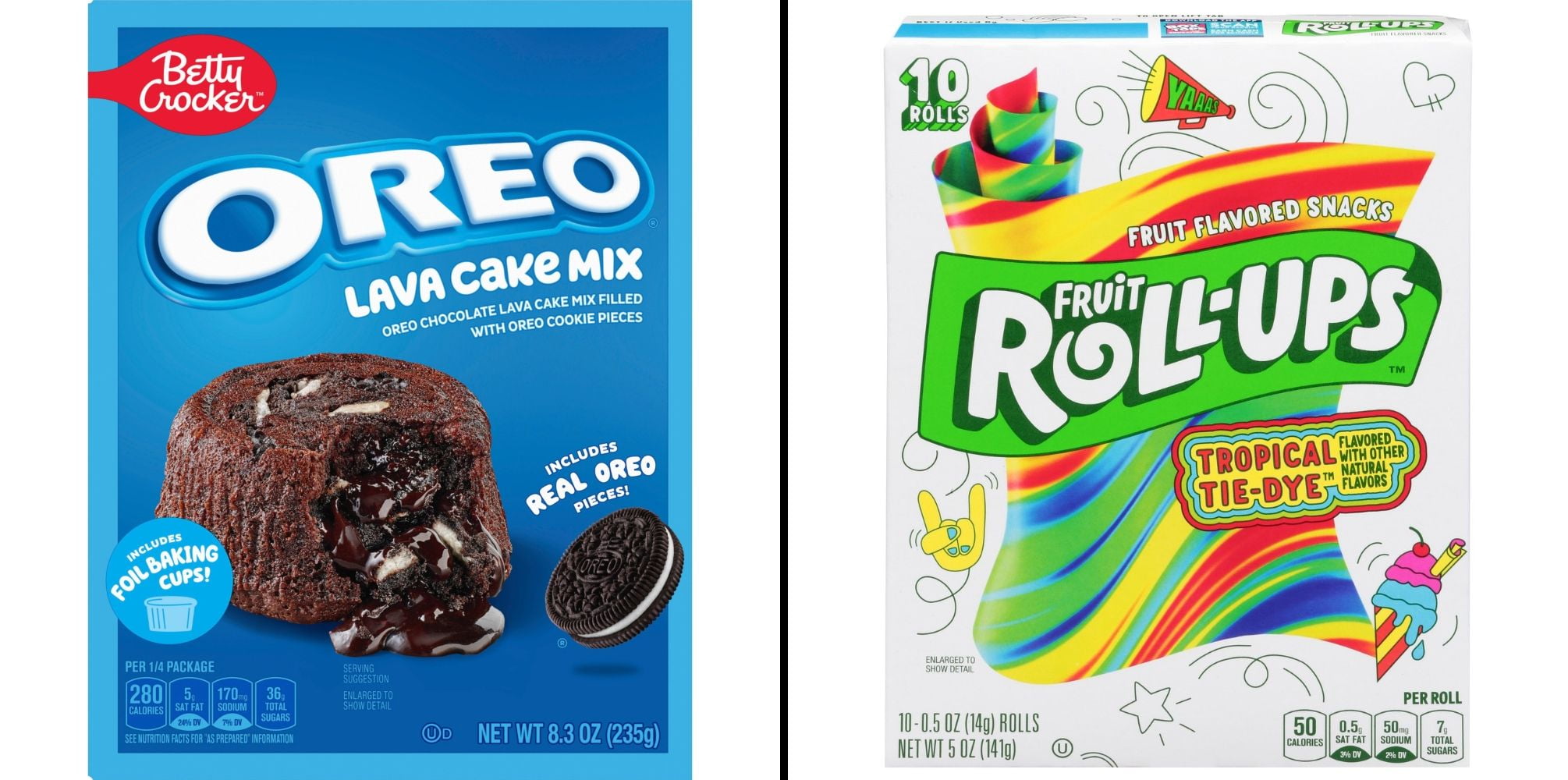 Betty Crocker OREO Lava Cake Mix 8.3 oz & Betty Crocker Fruit Roll-Ups ...
