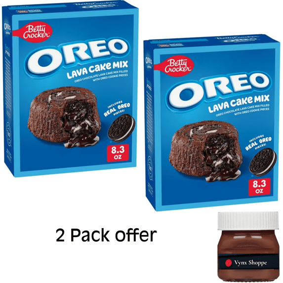 Betty Crocker OREO Lava Cake Mix, Chocolate Cake Mix With OREO Cookie ...