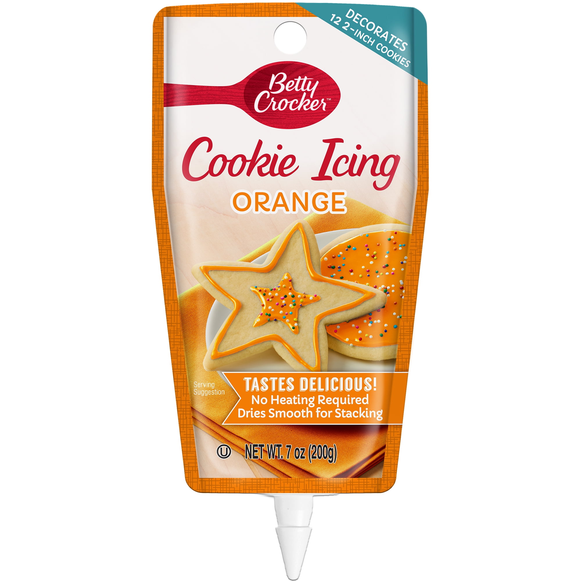 Betty Crocker Orange Cookie Decorating Icing, Vanilla Flavor, 7 Ounce ...