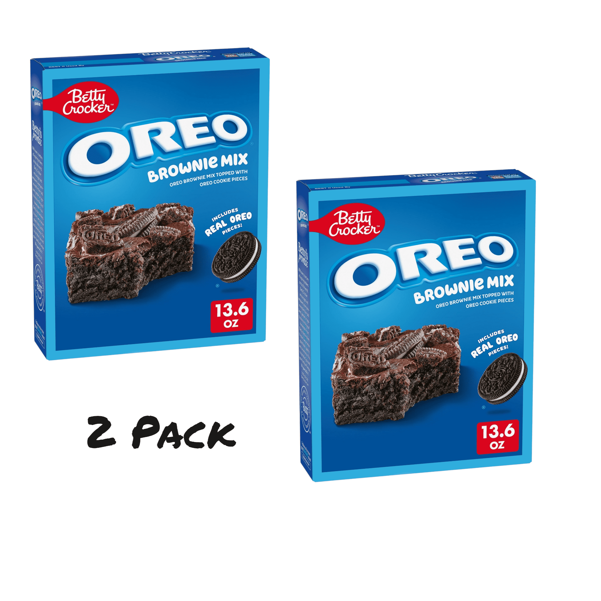 Betty Crocker Oreo Brownie Mix, 2 Pack, 13.6 Oz - Walmart.com