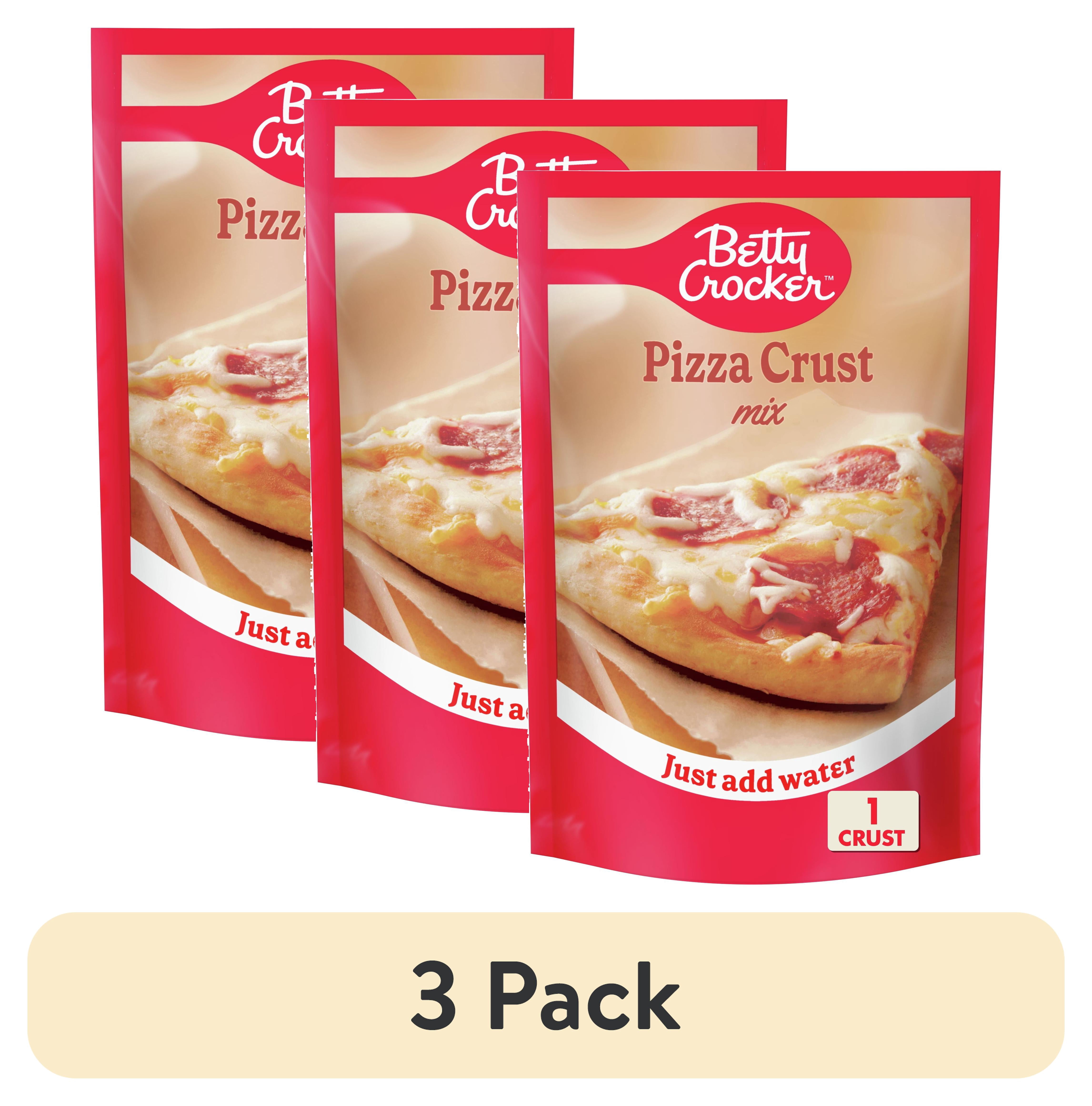 (3 pack) Betty Crocker Pizza Crust Mix, Makes One 12-inch Crust, 6.5 oz ...