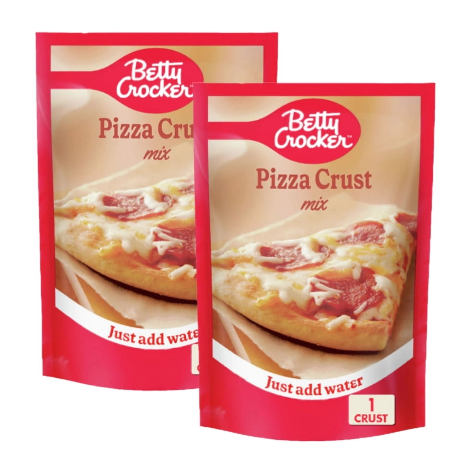 Betty Crocker Pizza Crust Mix, Makes One 12-inch Crust, 6.5 oz (2 pack ...