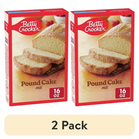(2 pack) Betty Crocker Pound Cake Mix, 16 oz. - Walmart.com