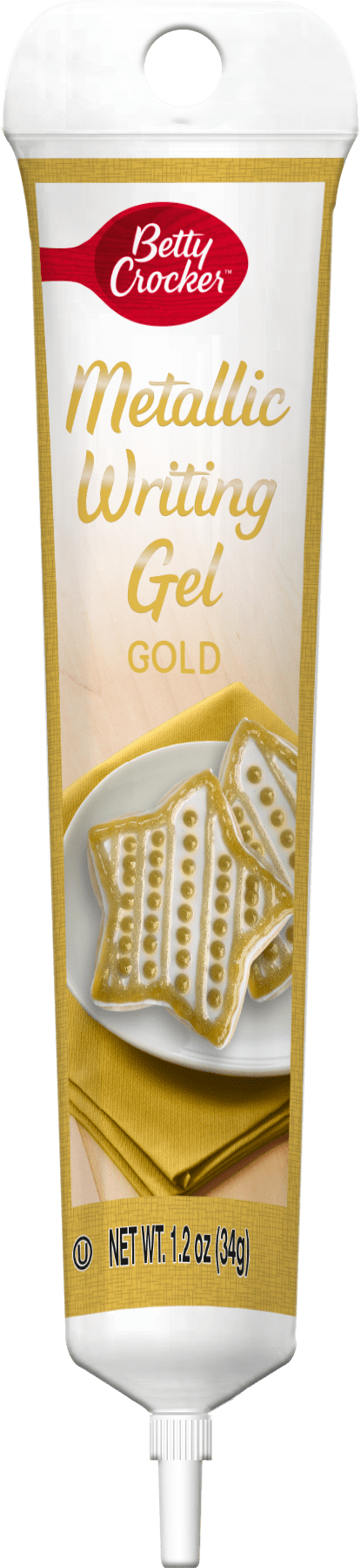 Betty Crocker Premium Dessert Decorating Gel, Metallic Gold, 1.2 Ounces ...