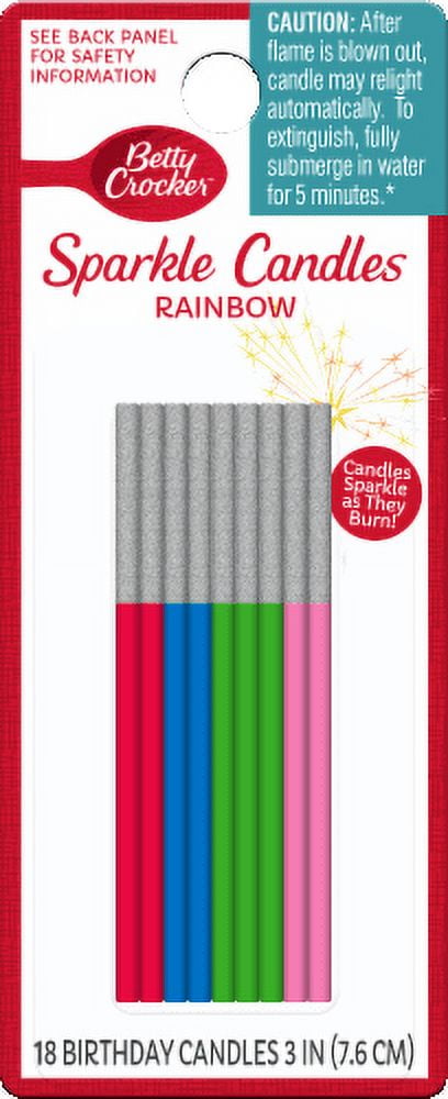Betty Crocker Rainbow Sparkler Candles - Walmart.com