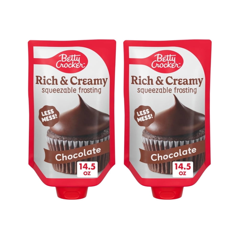 Betty Crocker Rich and Creamy Squeezable Frosting, Chocolate, 14.5 Oz ...