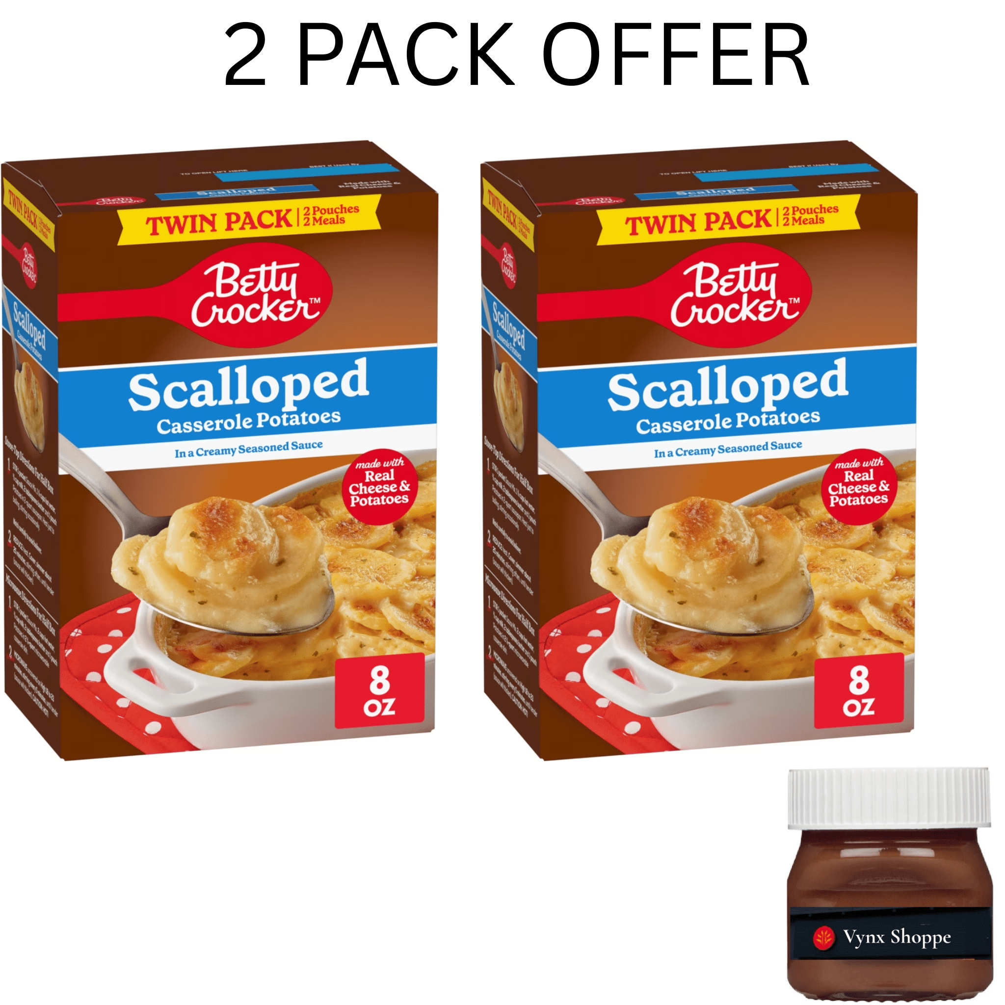 Betty Crocker Scalloped Casserole Potatoes, Made with Real Cheese, Twin ...